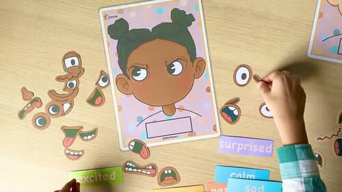 Emotions Activity for Kids Girls Version Autism Activities Feelings Chart