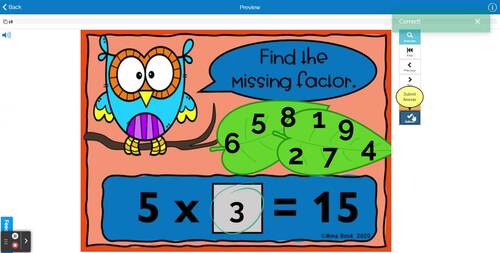 BOOM™ Cards: Multiplication Facts x5 (missing factors) by GroovyGarden