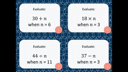 6th Grade Expressions and Equations Math Task Cards | TPT