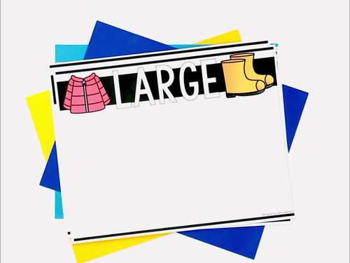 Clothes Study Size Sorting Activity | Preschool Kindergarten | TPT