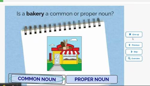 Identifying Common and Proper Nouns BOOM Cards for Special Education
