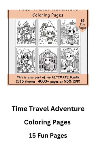 Time Travel Adventures | Coloring Pages for Preschool & Kindergarten ...