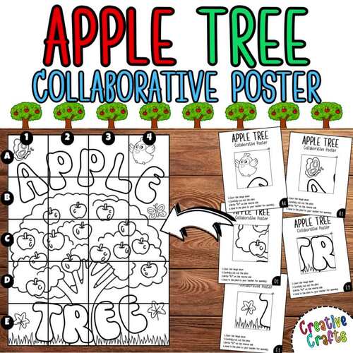 Autumn Apple Tree Craftivity: Fall Apple Tree Collaborative Poster ...