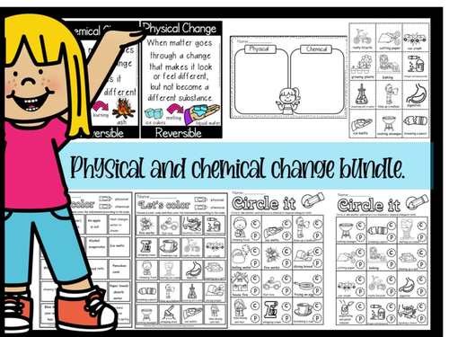 Physical and chemical change bundle by Silviya V Murphy | TpT