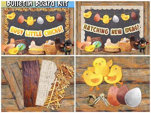 Chicken and Egg Bulletin Board Farm Theme Chicken Decor by Bulletin ...