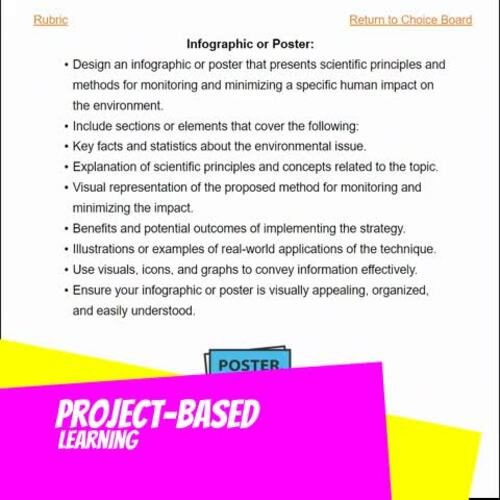 Human Impact on the Environment: Choice Board (MS-ESS3-3) by Dr B Science