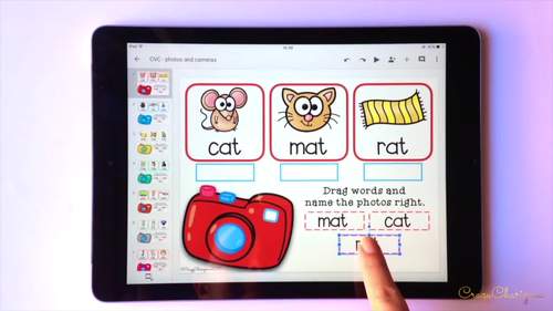 CVC Words Match with Pictures Spelling Activities Google Classroom