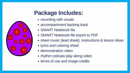 Easter Game Song Package - Easter Egg Toss Game (rhythm ostinato, ukulele)