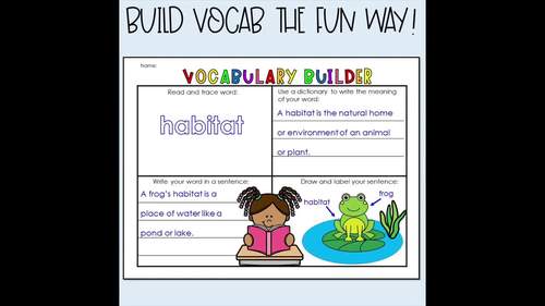 3rd Grade Vocabulary - Word of The Day - Work of the Week by ...