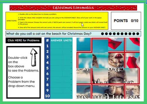 Kinematic Equations-Christmas BUNDLE-Digital + Print-No Prep Physics ...