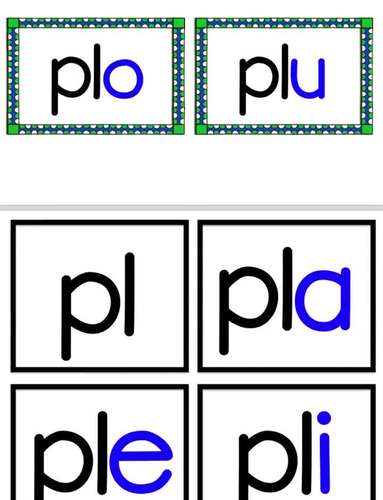 Sílabas trabadas-Pl by La Maestra Pati Bilingue | TPT
