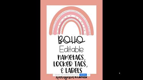 Boho Neutral Editable Name tags, Locker Tags, and Labels Classroom Décor