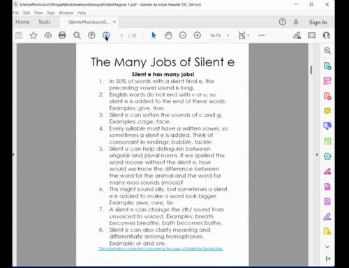 First Grade Ninja Phonics Silent e Worksheets and Google Slides™ for ...