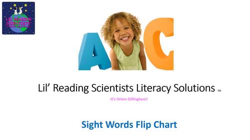 Sight Words Flip Chart (OG) by Lil' Reading Scientists-Science of Reading