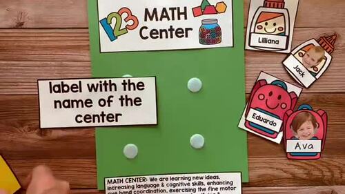 Center Signs w/ Editable Student Names for Preschool, Kindergarten ...