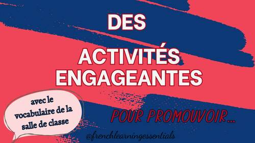 Games | Jeux | Vocabulary | Vocabulaire | La salle de classe | French