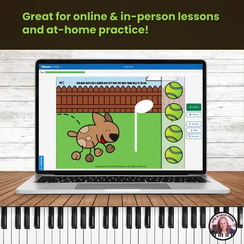 Note & Rest Values Digital BOOM™ Cards Piano Game for Elementary Piano ...