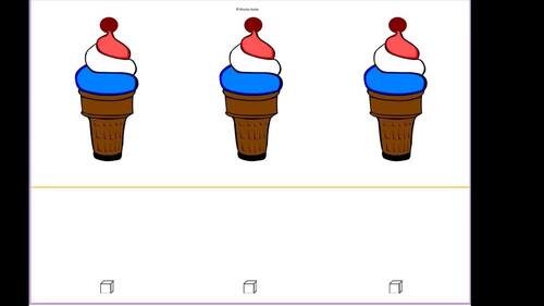 Counting 1-10 Number Sense Activities Set 4th of July by Words Aside