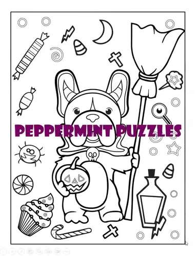 halloween puppy and kitten coloring pages