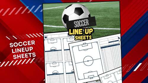 Soccer Lineup and Game Card Printable | Team Formation Sheet | Player ...