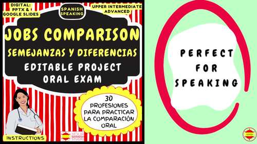 Advanced Spanish project Jobs comparison editable Noprep Proyecto de ...