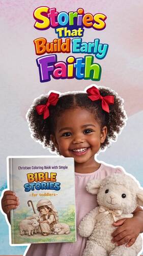 Christian Coloring Book with Simple Bible Stories for Toddlers | TPT