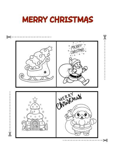 DIY Christmas Greeting Cards: Color, Write, and Share! by LUCKY BOY