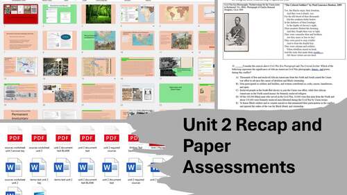 AP African American Studies Unit 2 Recap & Paper Assessment | TPT