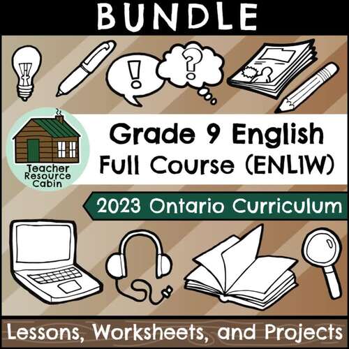 Full Grade 9 English Course Bundle (ENL1W) by Teacher Resource Cabin