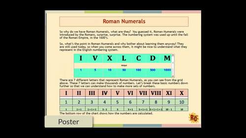 Roman Numerals Interactive Resources Set 1st-3rd Grade | TPT