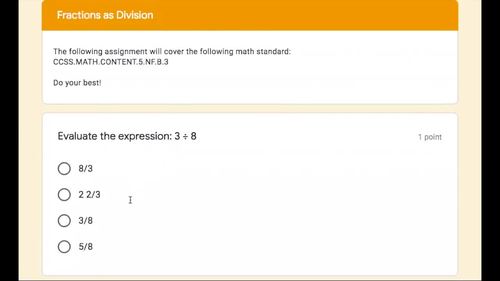 Fractions as Division Google Classroom™ 4 Pack - Fifth Grade {5.NF.3}