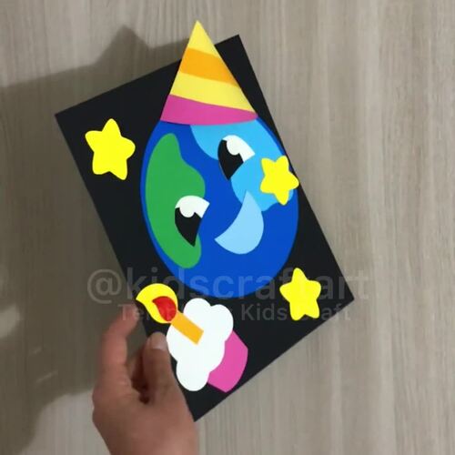 Happy Earth Day Craft Ecology Nature Spring Crafts Activity Save Planet ...