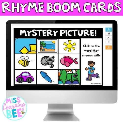 BOOM Mystery Picture | Digital Rhyme Activity by Mrs Learning Bee