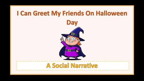 Halloween Social Skills Story Making Playing with Friends Autism ADHD ...