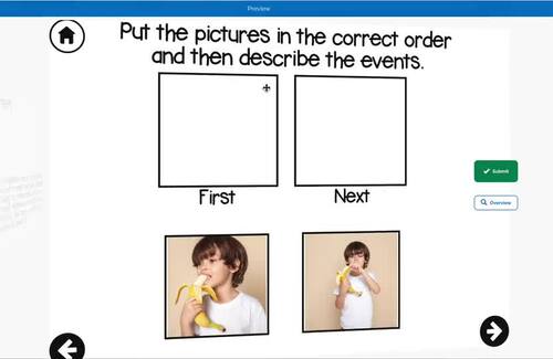 Sequencing Activity with Photos Set 2 Speech Therapy Print + Boom Cards™