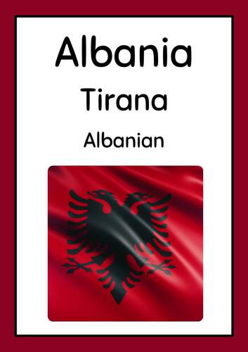 Letter A Countries, Capital City, Nationalities and Flags Flashcards