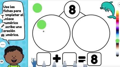 Google Slides and Seesaw Math in Spanish- Enlaces numéricos | TPT