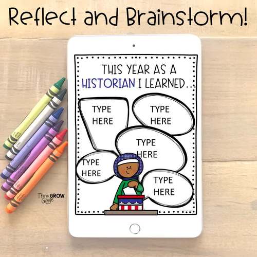 Digital Memory Book | End of Year Distance Learning by Think Grow Giggle