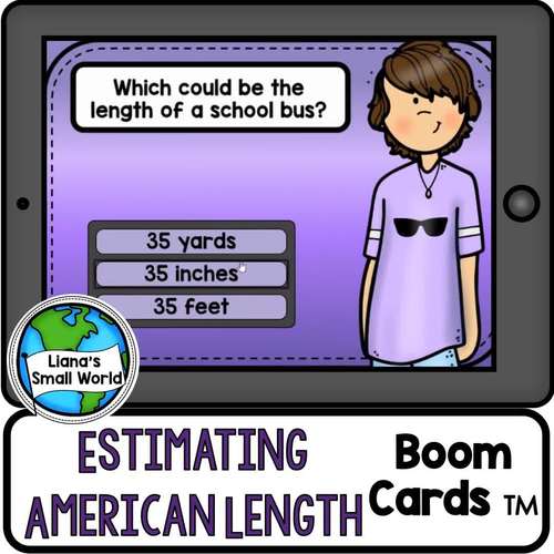 Estimating American Length Boom Cards Digital Task Cards | TPT