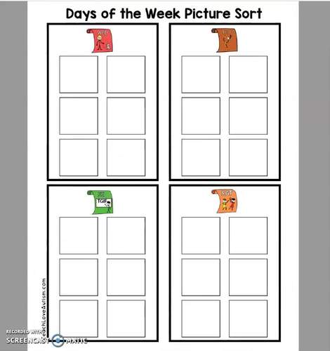 Calendar Independent Work Binder: Days and Months by Teach Love Autism