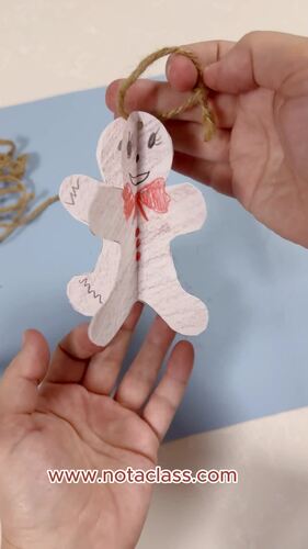 3D Gingerbread Man Paper Ornament Craft | Templates | Christmas Activity