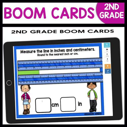 Measurement Boom Cards using Inches and Centimeters | TPT