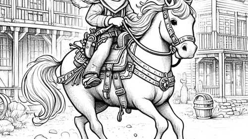 The Little Cowboy Coloring Adventure| 43 The Little Cowboy Coloring ...