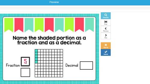 Distance Learning 4th Grade Math Test Prep | Fractions & Decimals Boom ...