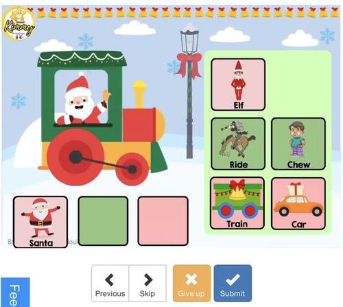 Christmas Build a Sentence Boom Cards by Teacher Kimmy | TPT