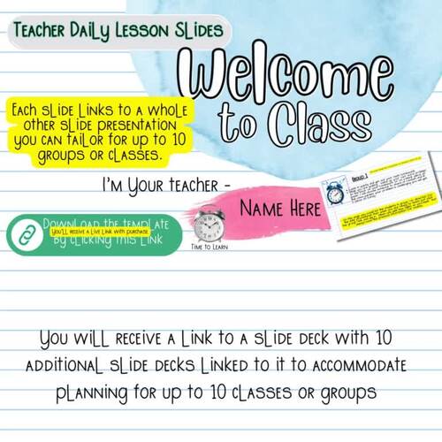 Multiple Group Lesson Plan Slides Linked in One - Editable Teacher Tool