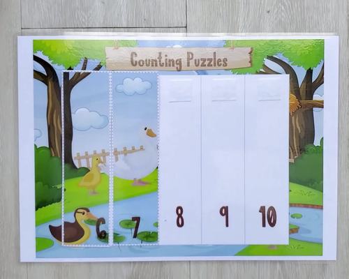 Counting Puzzle for Learning Numbers and Scissor Skills, Numbers 1-10 ...