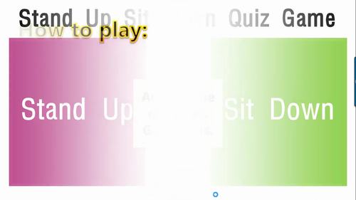 Stand Up. Sit Down. General Quiz. Trivia. Fun. PPTx. Game. ESL. EFL. ELA.