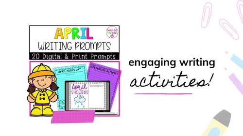 April writing prompts Spring writing prompts April activities Spring ...