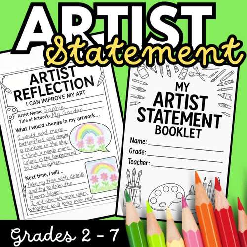 Artist Statement Handout | Art Reflection & Critique Worksheets for ...